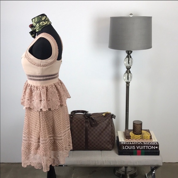 Self Portrait Dresses Selfportrait Natalia Tiered Dress In Blushnude Poshmark